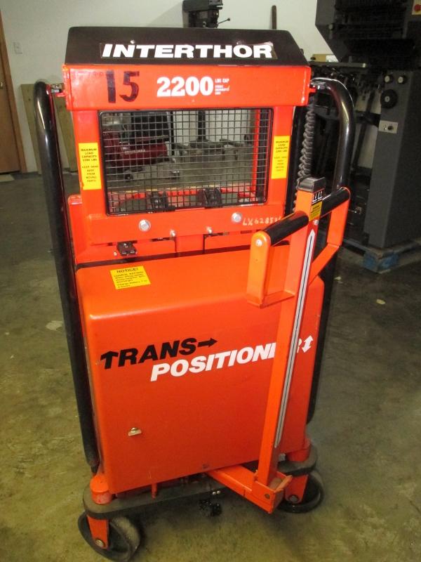Lot #142: Interthor Model 2200 Lift - WireBids